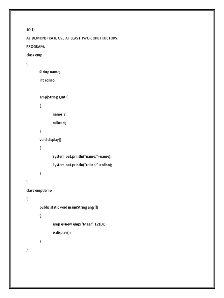 Java Practical No.10 PDF | PDF