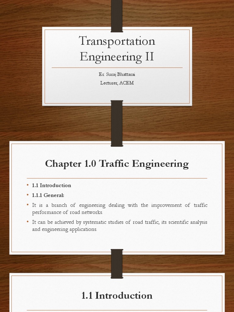 Introduction to Traffic Engineering | PDF | Traffic | Friction