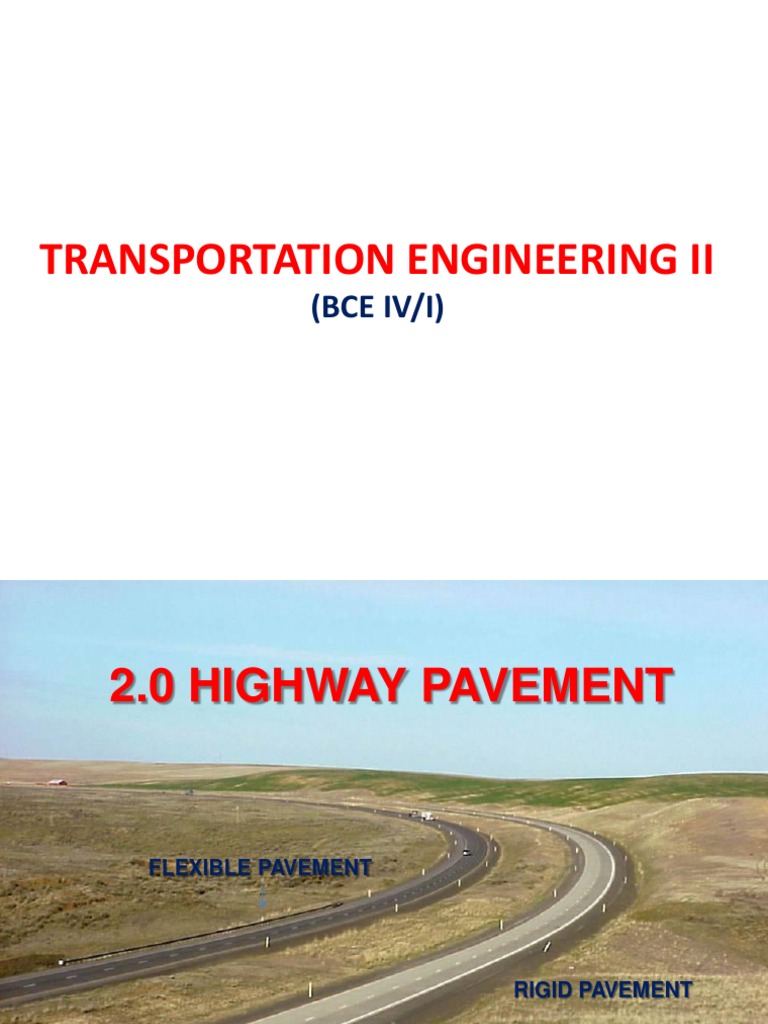 Transportation Engineering Ii: (Bce Iv/I) | PDF | Road Surface | Axle