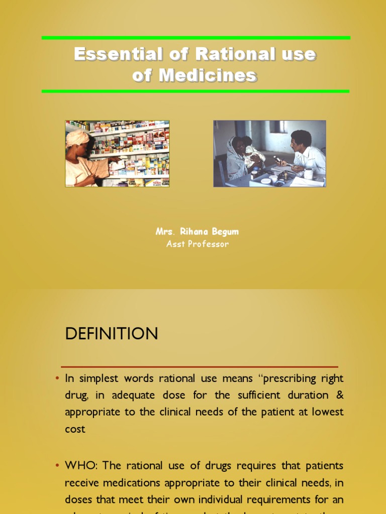 Promoting Rational Drug Use: An Analysis of the World Health ...