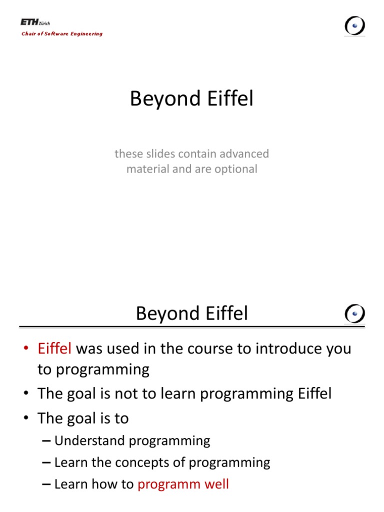 Add 10 Beyond Eiffel | PDF | Programming Language | Inheritance (Object ...