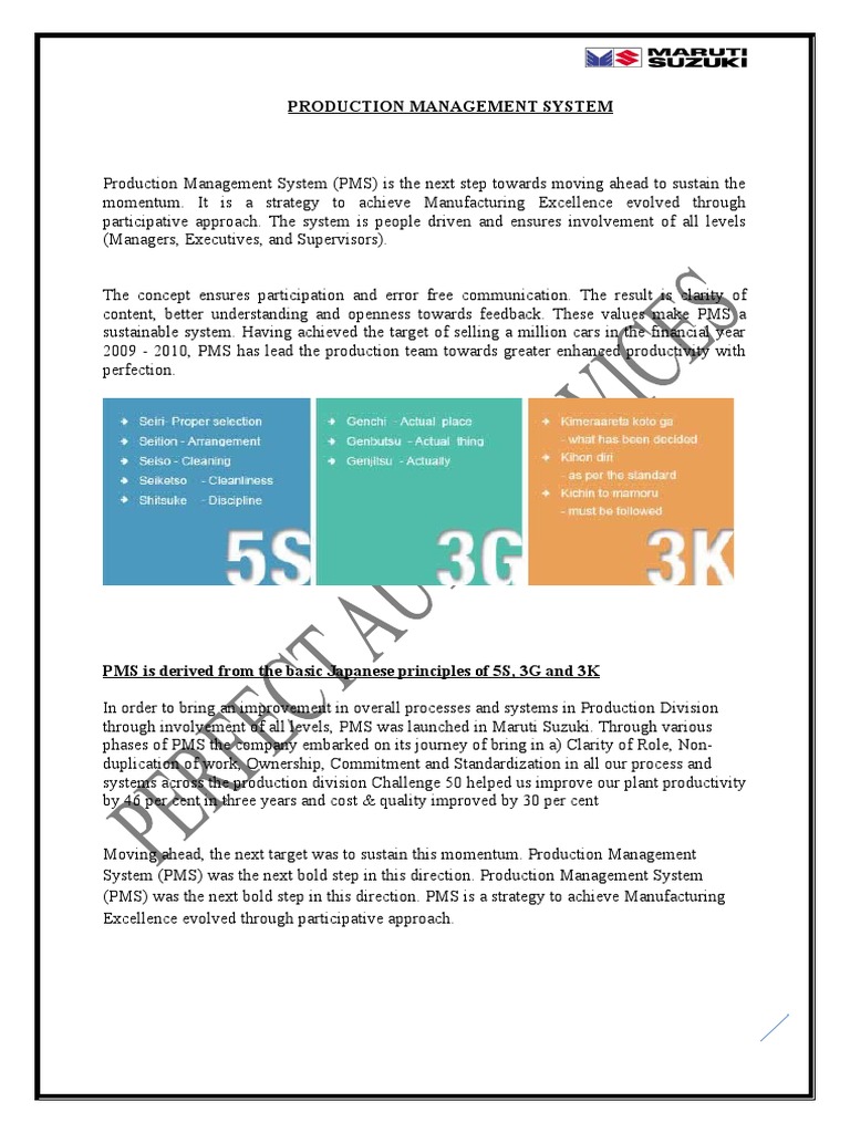 Production Management System | PDF | Business