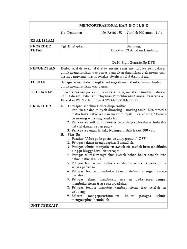 SOP Revisi 2015 | PDF