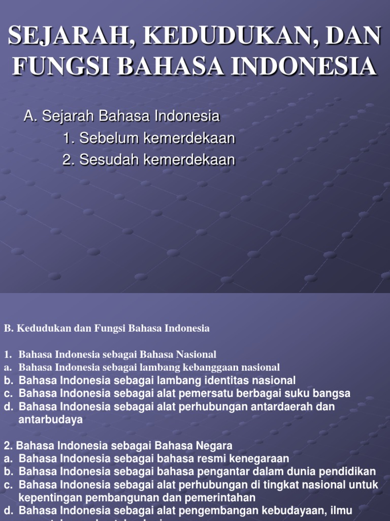 Sejarah dan Fungsi Bahasa Indonesia | PDF | Perjalanan