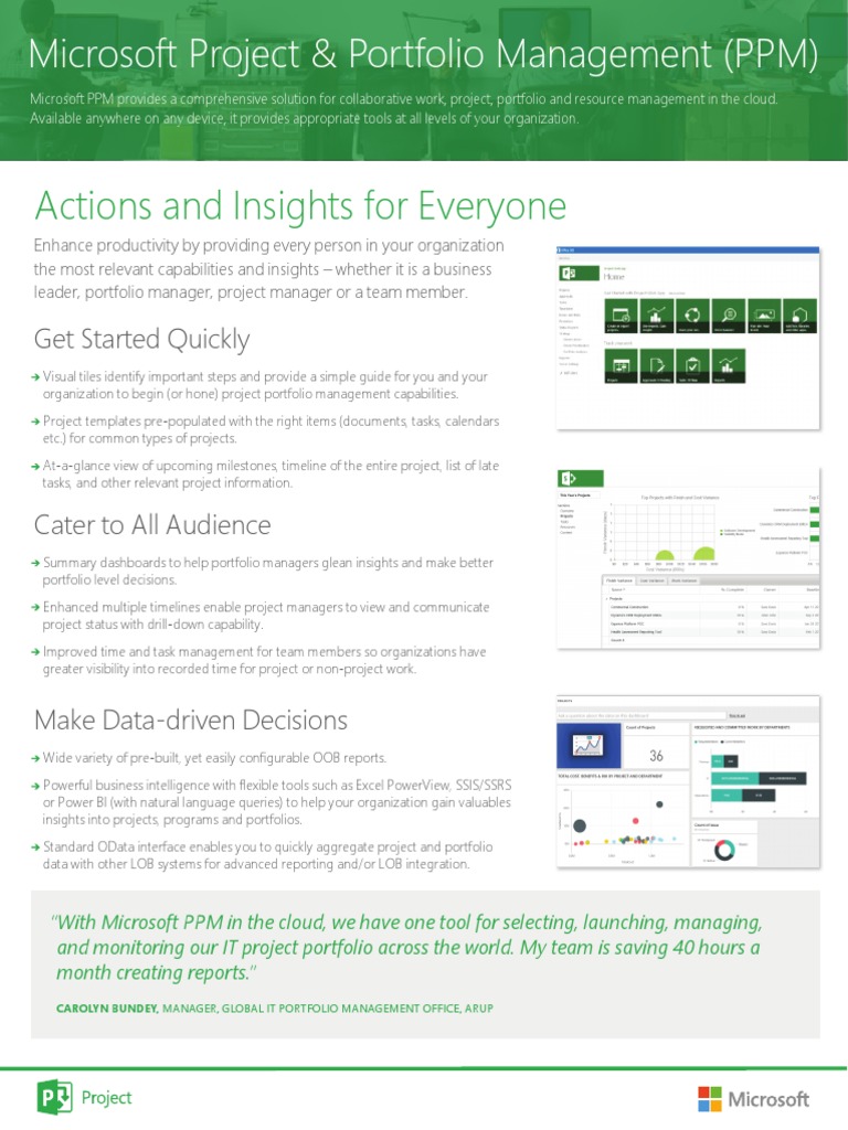 Microsoft PPM Summit: Actions and Insights For Everyone | PDF | Office ...