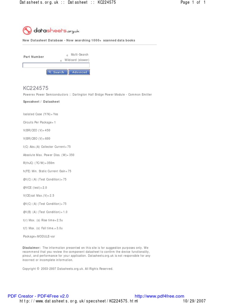 G D G D: New Datasheet Database - Now Searching 1000+ Scanned Data ...