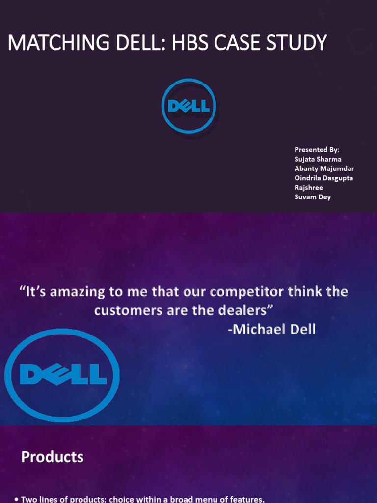 Matching Dell: Hbs Case Study: Presented By: Sujata Sharma Abanty ...