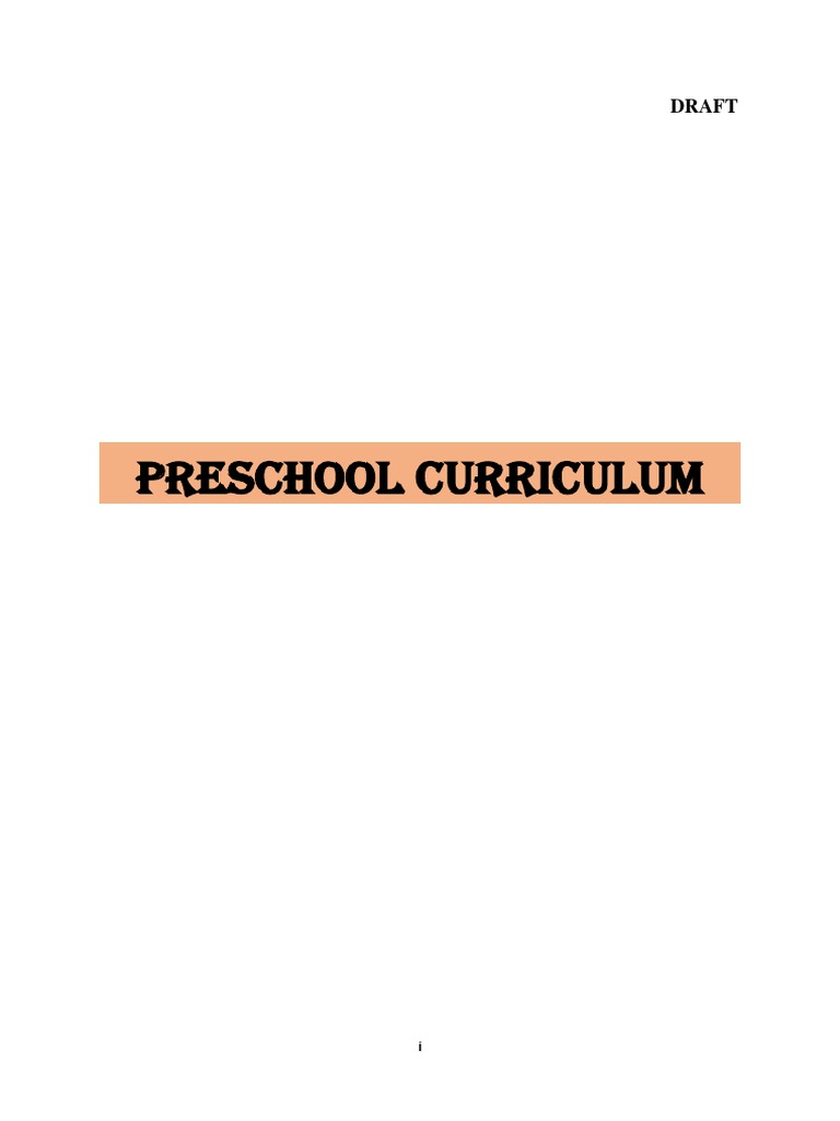 Preschool Curriculum PDF | PDF | Preschool | Learning