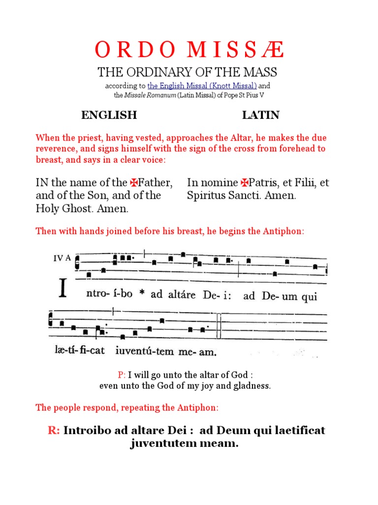 Ordo Missæ: The Ordinary of The Mass | Download Free PDF | Eastern ...