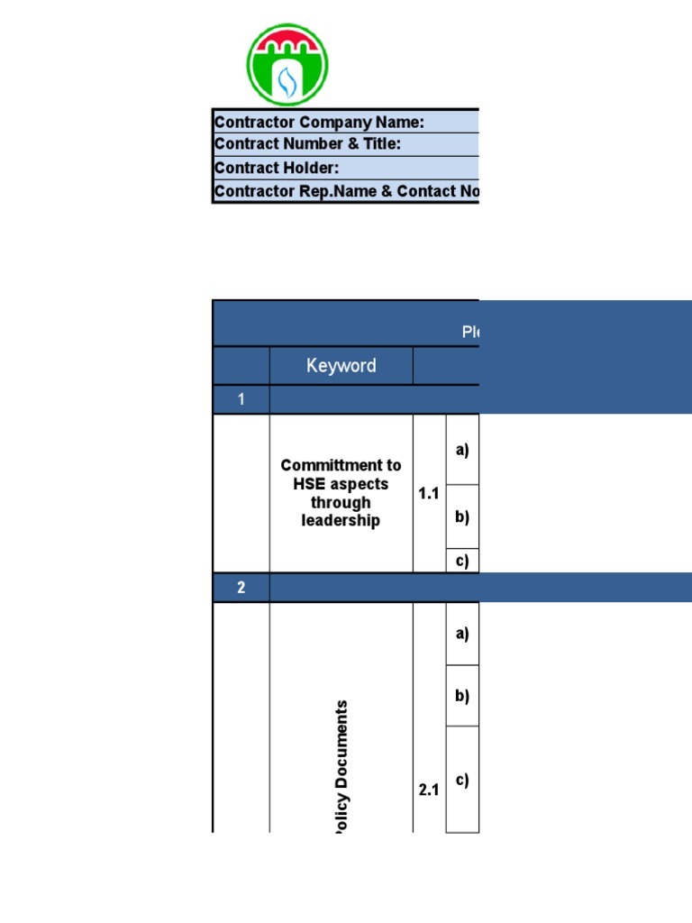 Prequalification For HSE KPI | PDF | Occupational Safety And Health ...