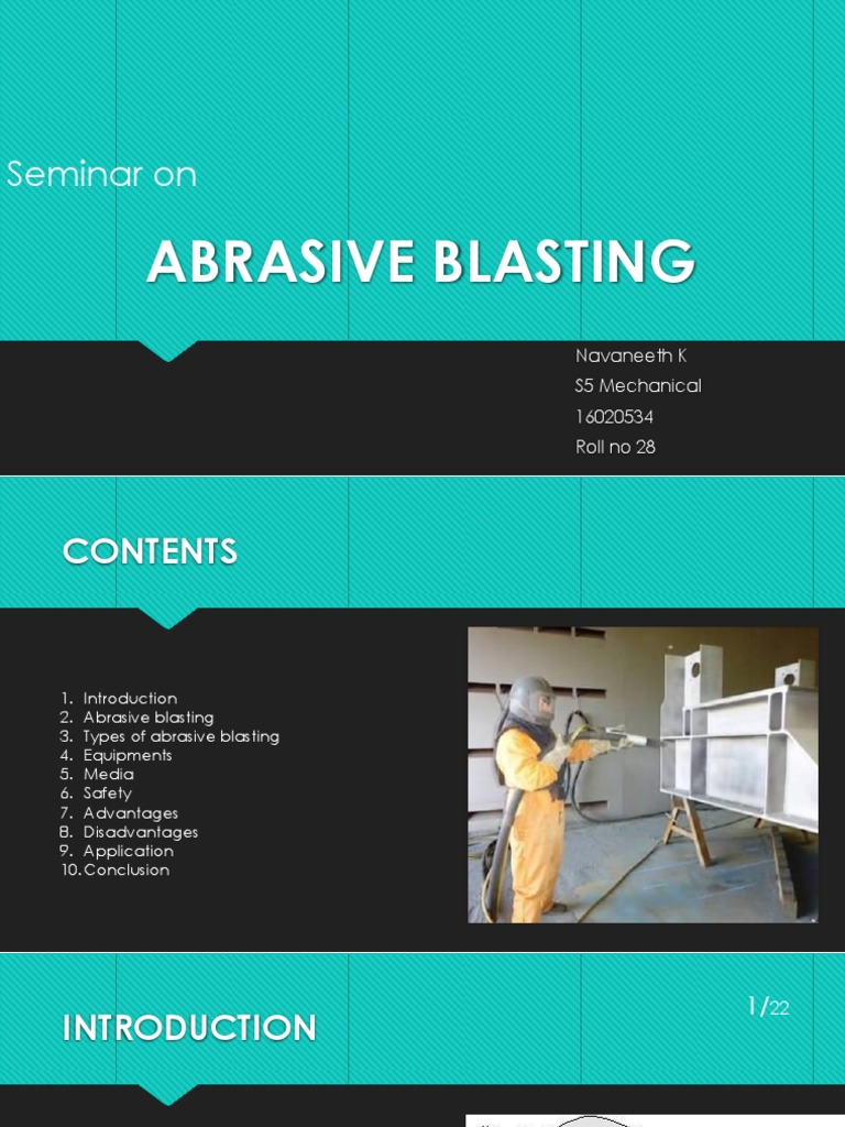 Abrasive Blasting Pdf Abrasive Procedural Knowledge