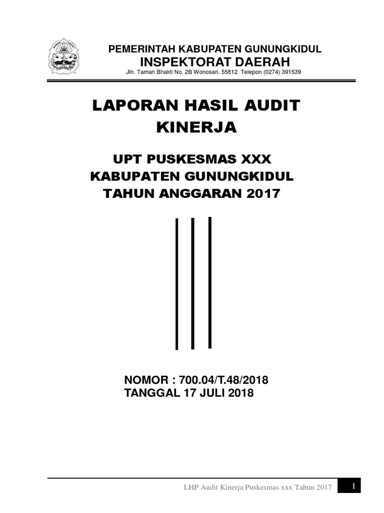 LHP Audit Kinerja | PDF