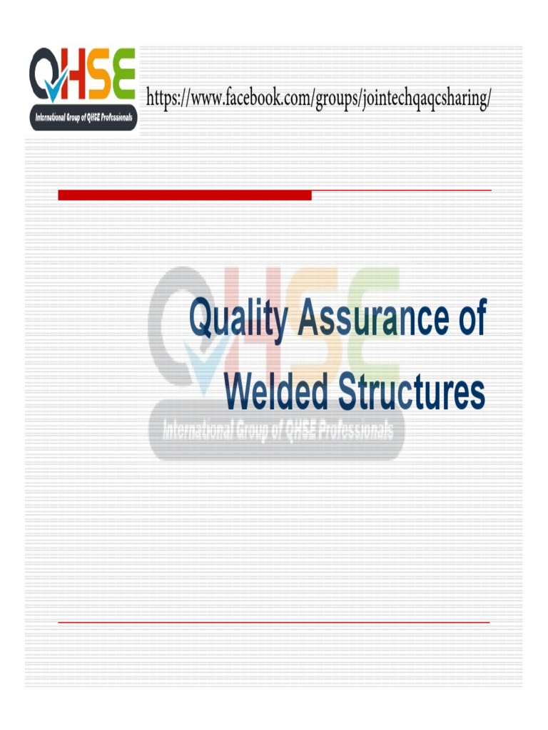 Quality Assuarance and Quality Control of Weldeding PDF | PDF | Iso ...
