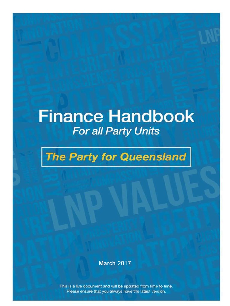 Treasurer's Guide for LNP Branches | PDF | Receipt | Fundraising