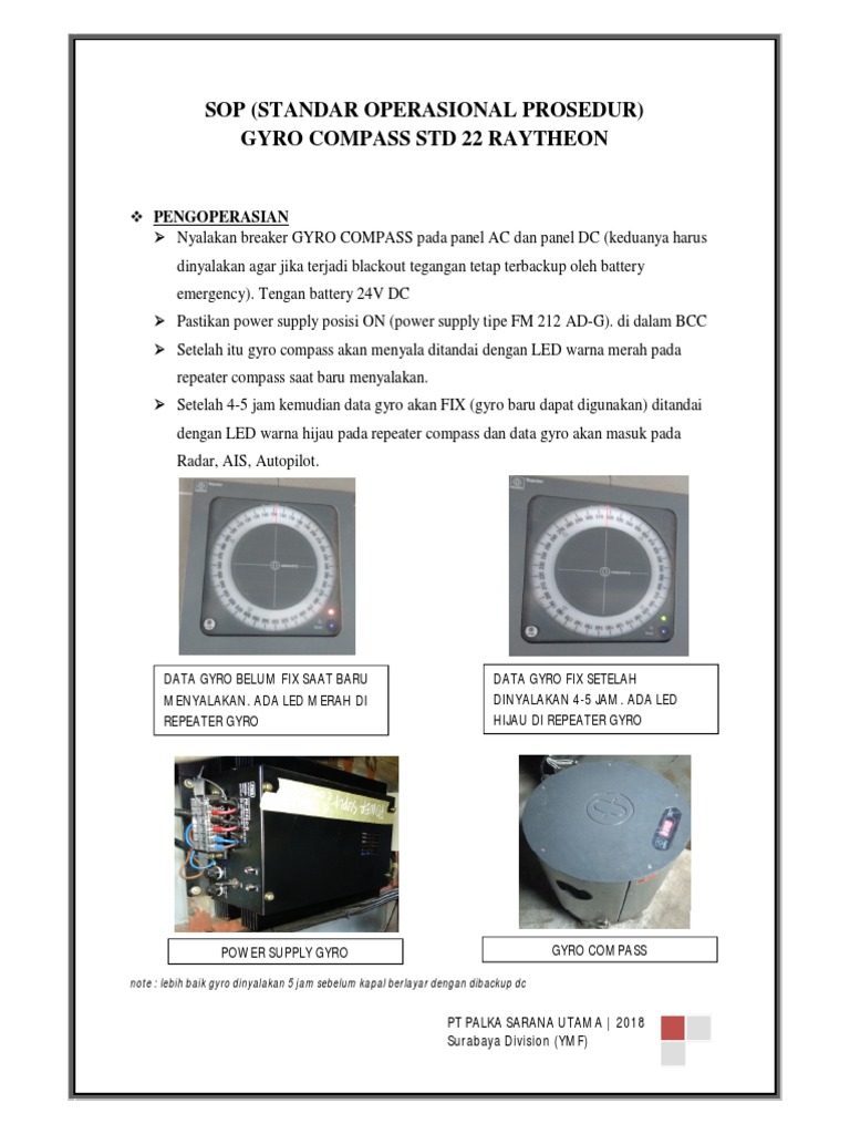 Sop Gyro Compass STD 22 Raytheon | PDF