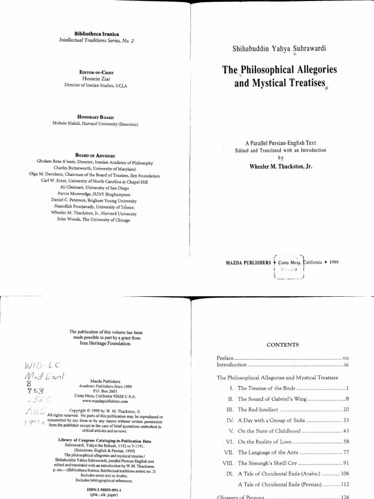Shihabuddin Yahya Suhrawardi - Wheeler M. Thackston - Suhrawardi - The ...