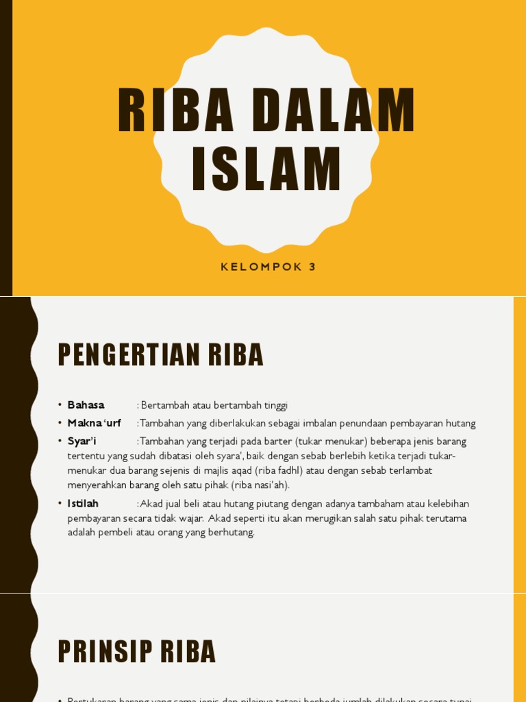 Riba Dalam Islam | PDF