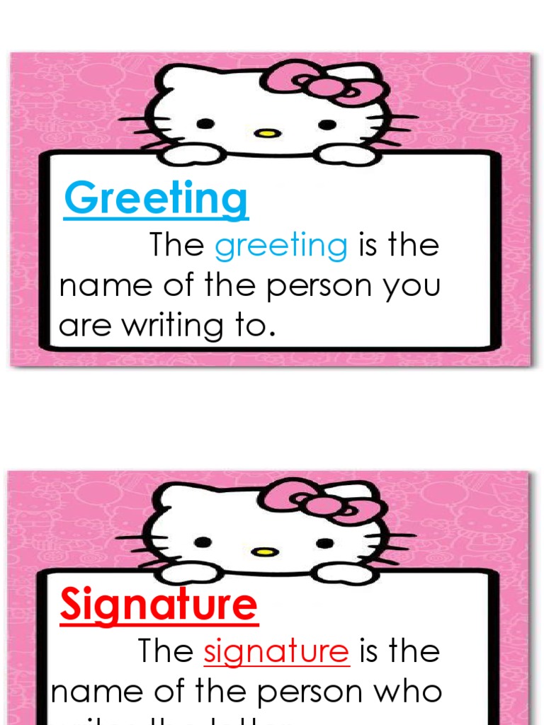 The Essential Elements of a Basic Letter: Greeting, Signature, Heading ...