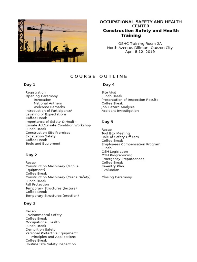 Cosh Course Outline | PDF