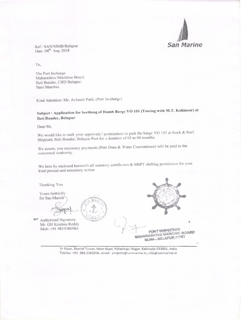 VO 101 Port Inward Letter.pdf