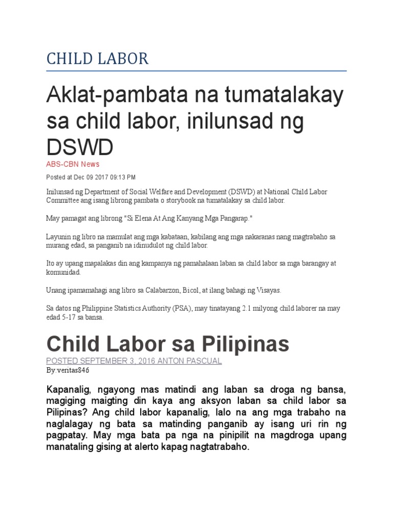 Child Labor | PDF