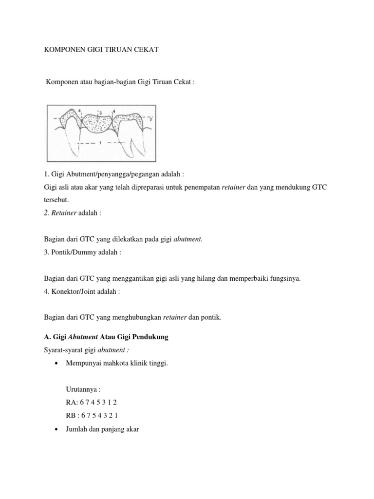 Komponen Gigi Tiruan Cekat | PDF