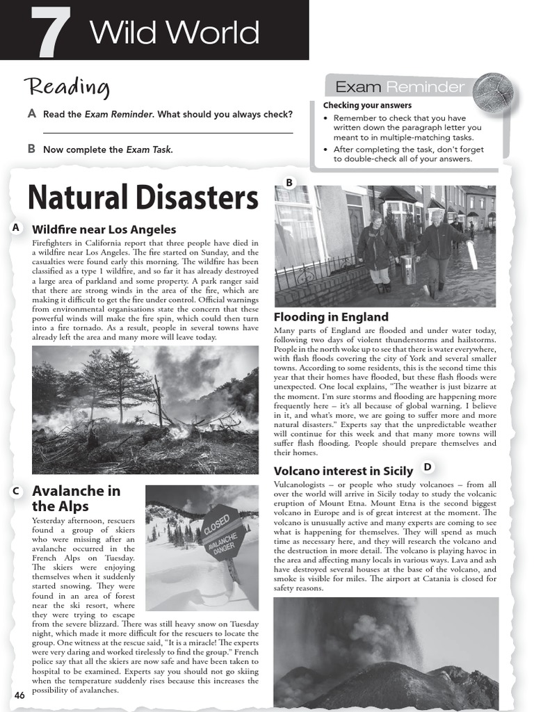 Natural Disasters: Exam Overview | PDF | Earthquakes | Volcano