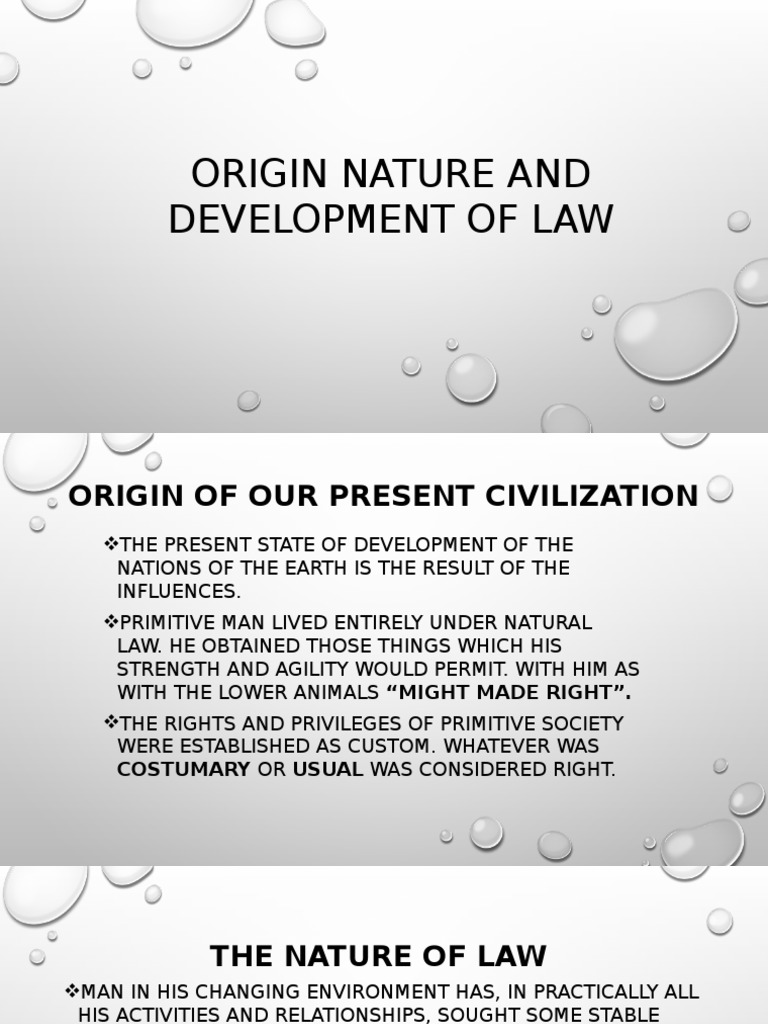 Origin Nature and Development Law | PDF | Constitutional Law ...
