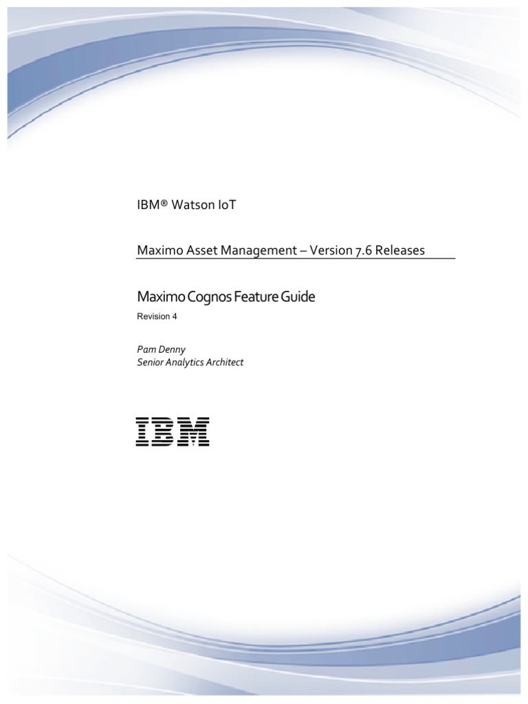 Maximo Cognos Feature Guide: Ibm® Watson Iot | PDF | Metadata | Object ...
