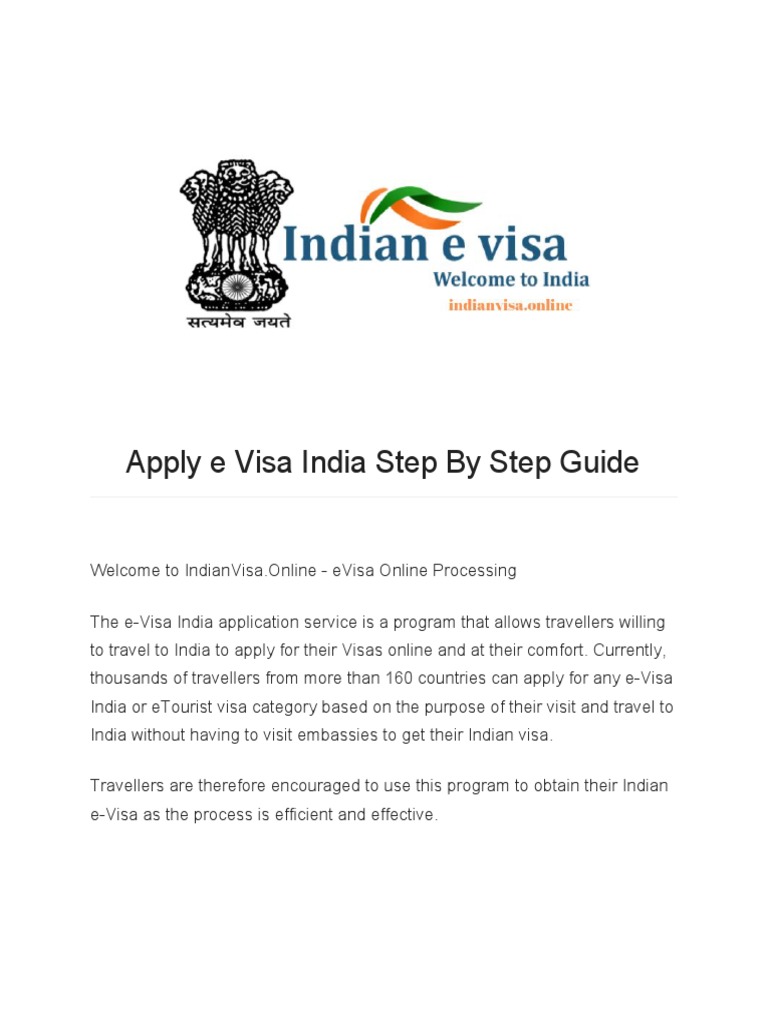Apply e Visa India Step by Step Guide | PDF | Cultural Geography ...