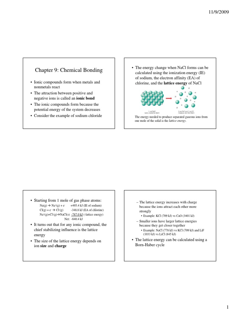 Ch09 (Ikatan Kimia) (Compatibility Mode) | PDF | Chemical Polarity | Covalent Bond