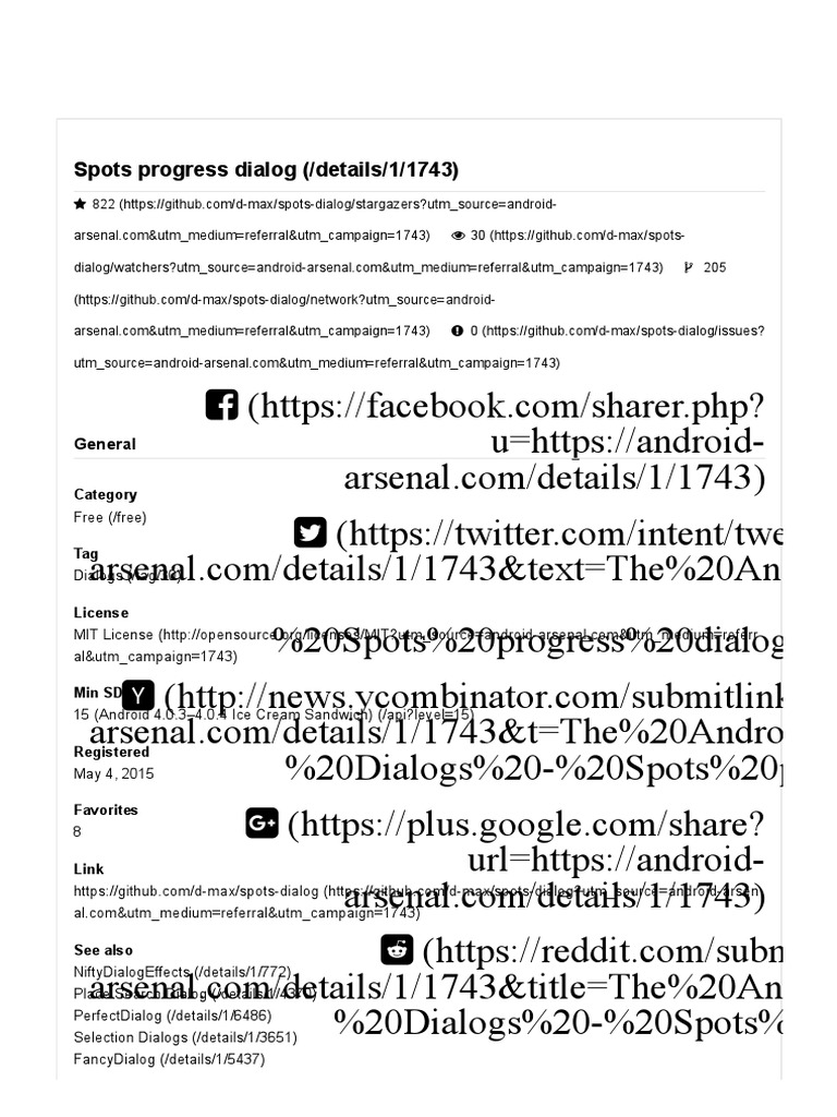 The Android Arsenal - Dialogs - Spots Progress Dialog | PDF | Java ...