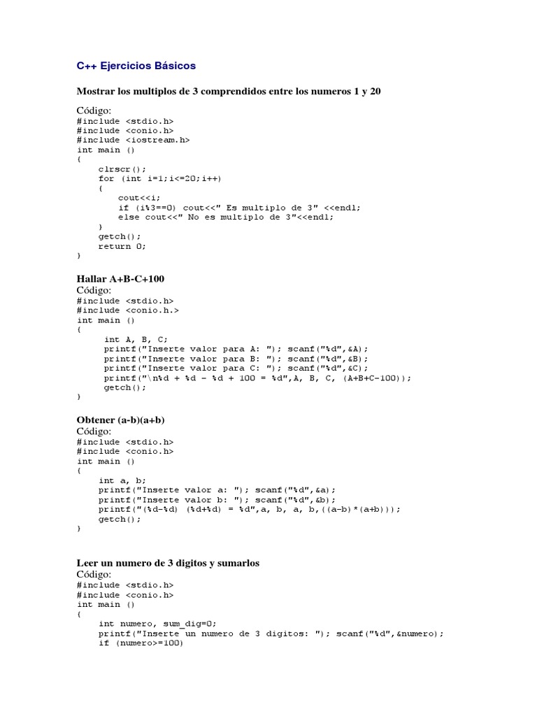 Ejercicios En C 2 Pdf C Bibliotecas De Computadoras