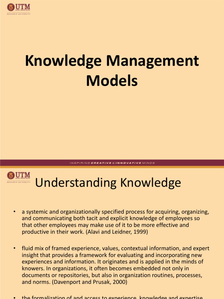 04 KM Models | PDF | Knowledge Management | Internet