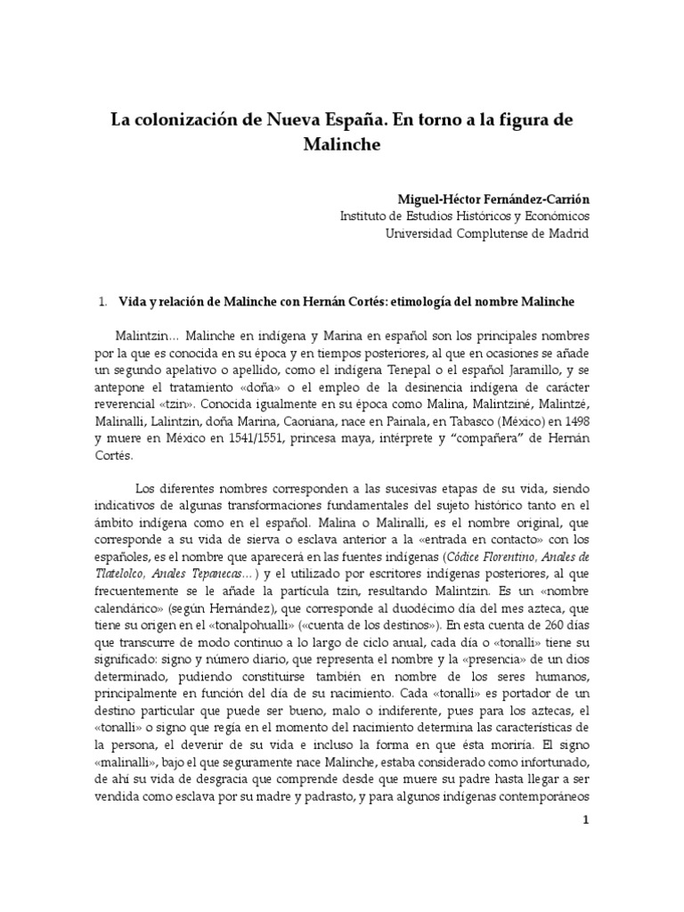 Malinche PDF | PDF | Hernán Cortés | Nueva españa