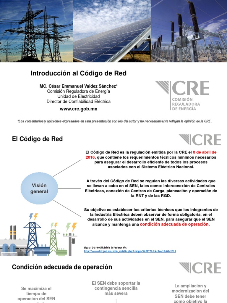 Introduccion Al Codigo de Red PDF | PDF | Generación eléctrica ...