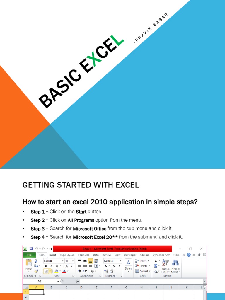 Basic Excel | PDF | Microsoft Excel | String (Computer Science)