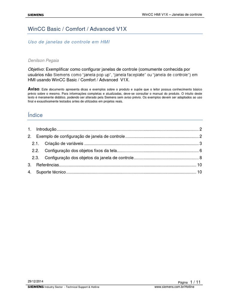 Uso de Janelas de Controle Na IHM Utilizando o WinCC PDF | PDF | Basic ...