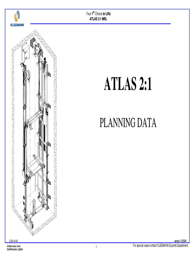 ATLAS 2 - 1-PL - DATA-v2.5-2009-EN PDF | PDF | Engineering Tolerance | Elevator