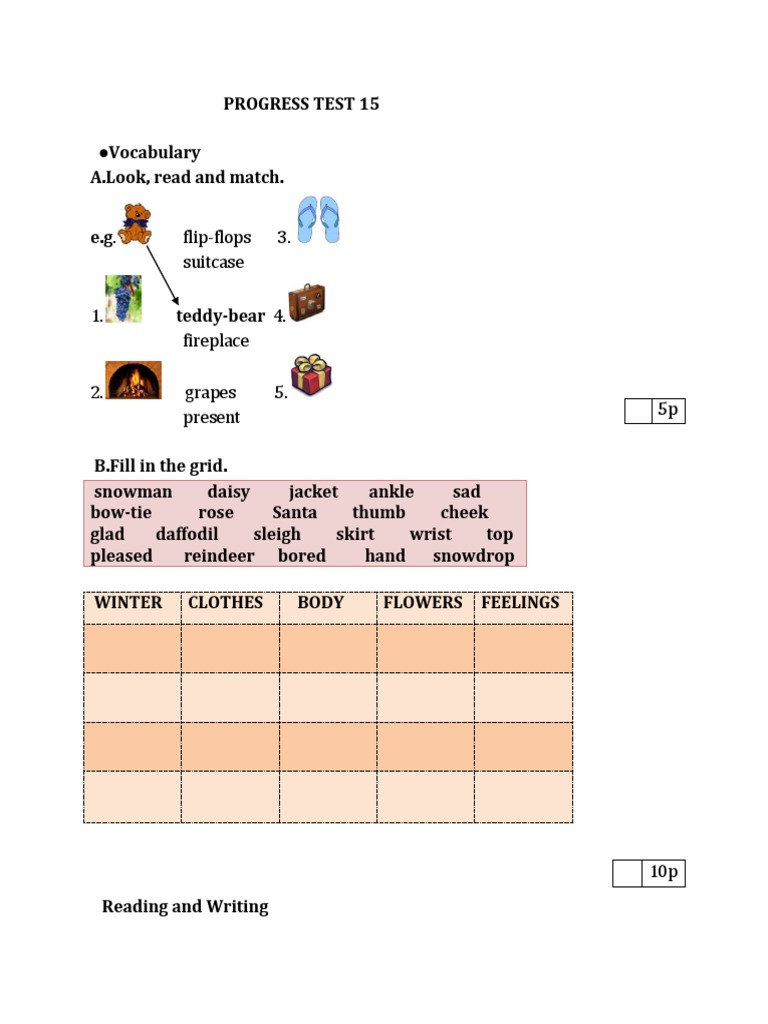 Progress Test 15 Vocabulary | PDF