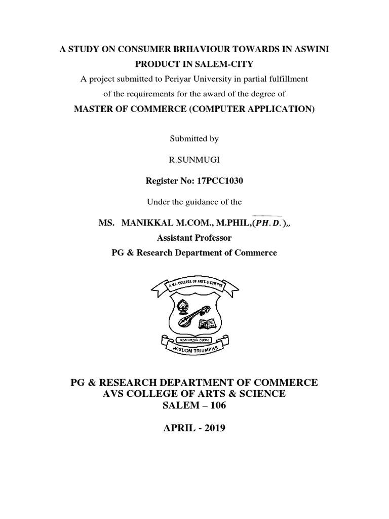 Project Front Pages | PDF | Doctor Of Philosophy | Academic Degree