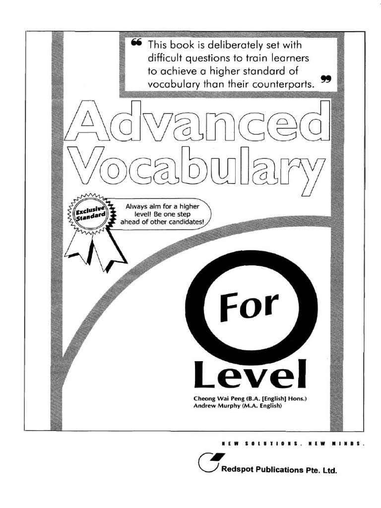 Advanced Vocabulary For O Level. | PDF