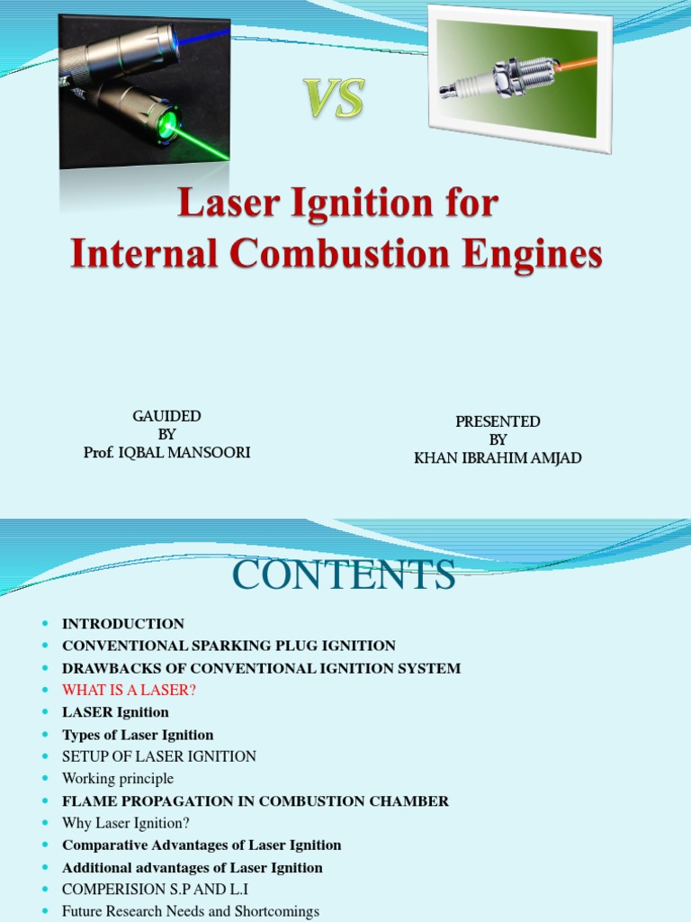 Laser Ignition For Internal Combustion Engines | PDF | Combustion | Laser
