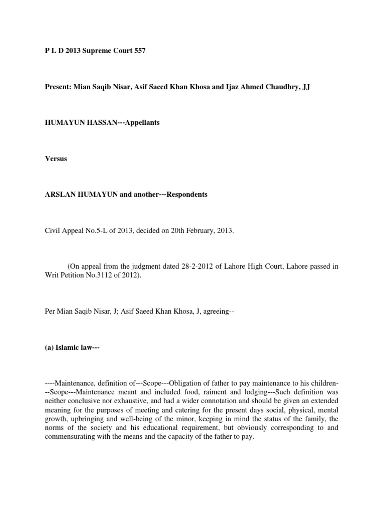 PLD 2013 SC 557 | PDF | Supreme Courts | Judgment (Law)
