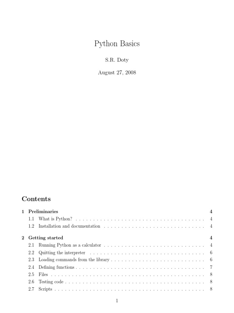 Pythonbasics Pdf Pdf Boolean Data Type Control Flow 3533