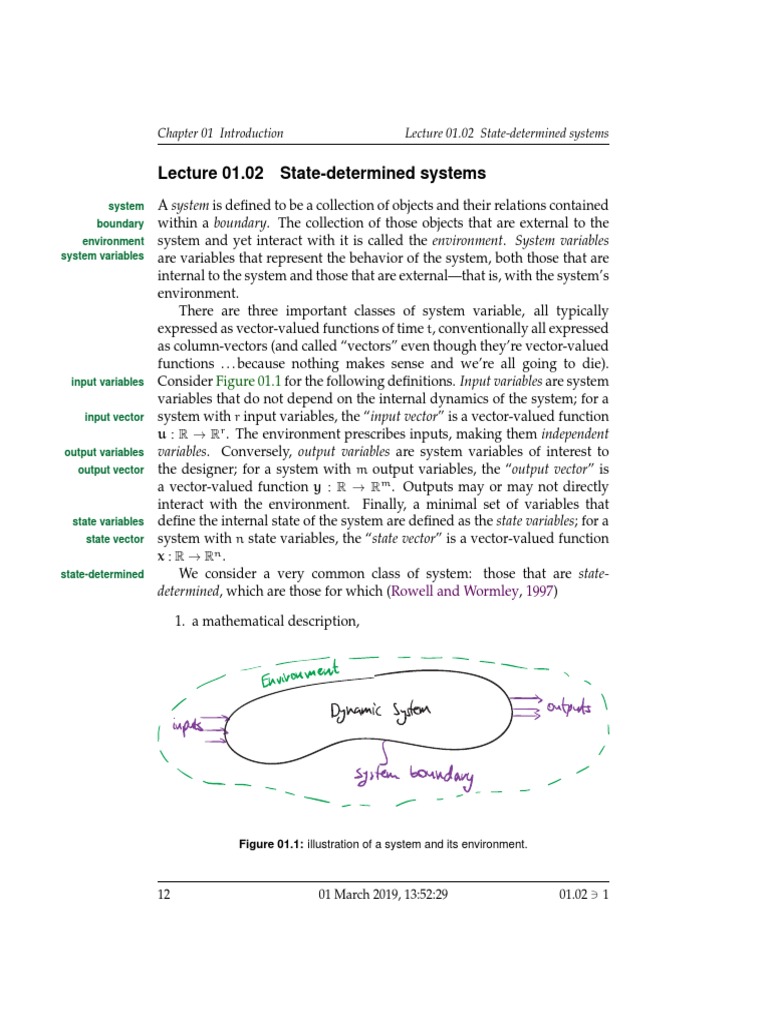 Chapter 01 Introduction Lecture 01.02 State-Determined Systems | PDF ... Chapter 01 Introduction Lecture 01.02 State-Determined Systems | PDF ...