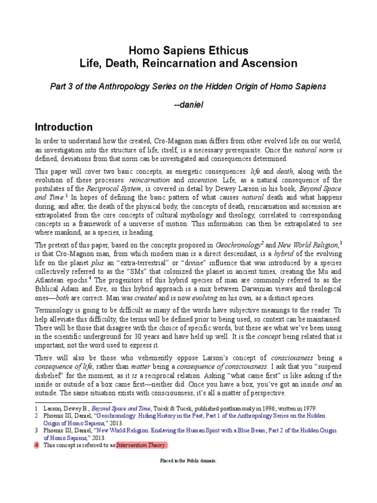 Homo Sapiens Ethicus Phoenix III Daniel Revised 2015-04-05 | PDF ...