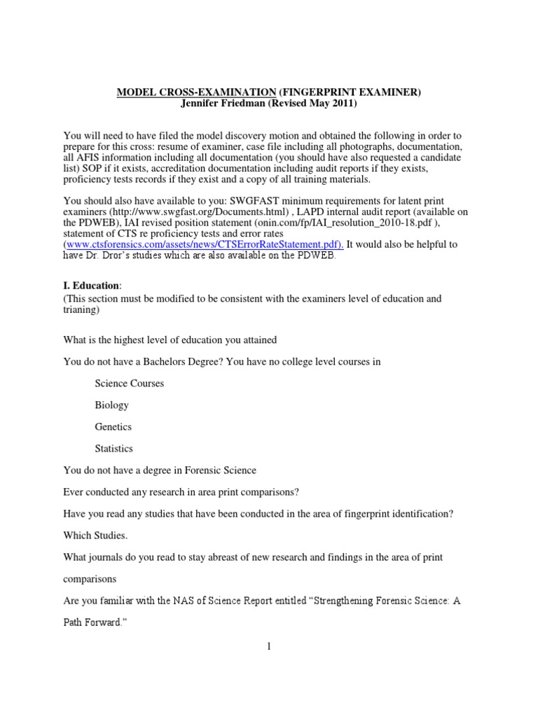 Example of An Expert Witness Digital For PDF | PDF | Fingerprint ...