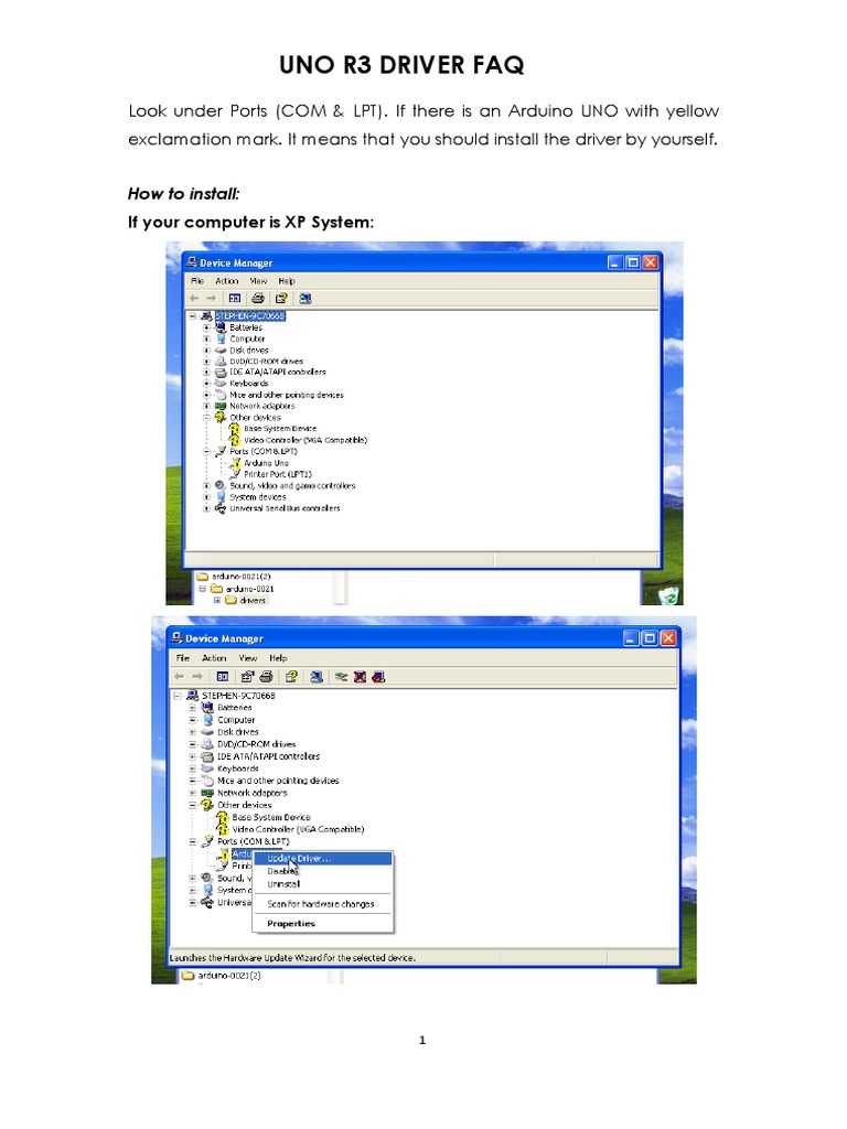 Uno r3, Mega, Nano Driver Faq | PDF | Device Driver | Microsoft Windows