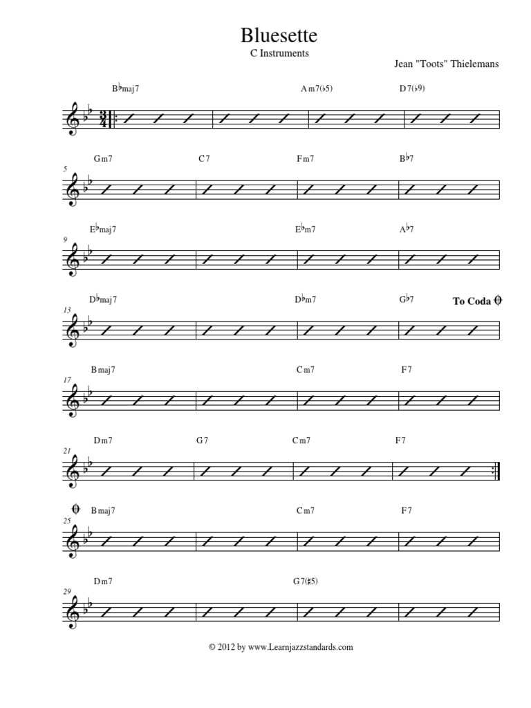 Bluesette | PDF | Jazz | Leisure